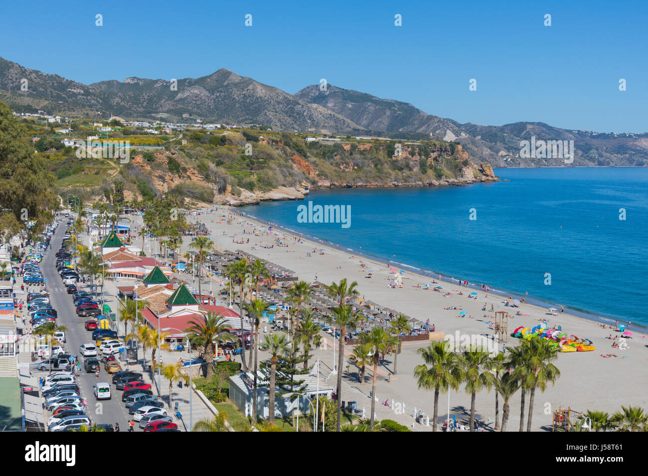 Nerja, Costa Del Sol, Provinz Malaga, Andalusien, Südspanien. Burriana ...