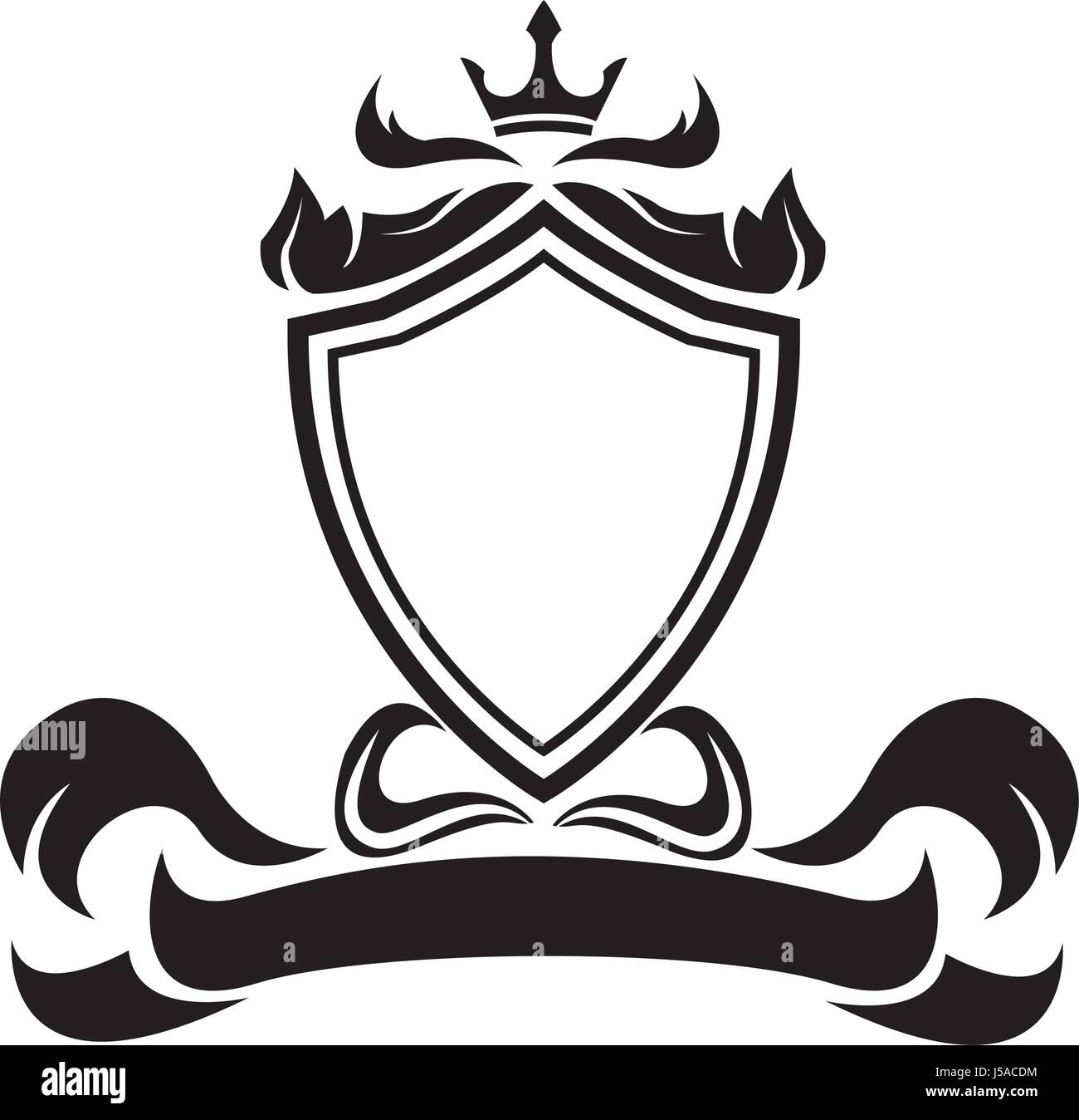 dekoratives Schild Krone Band Heraldik viktorianischen eleganten Rahmen ...