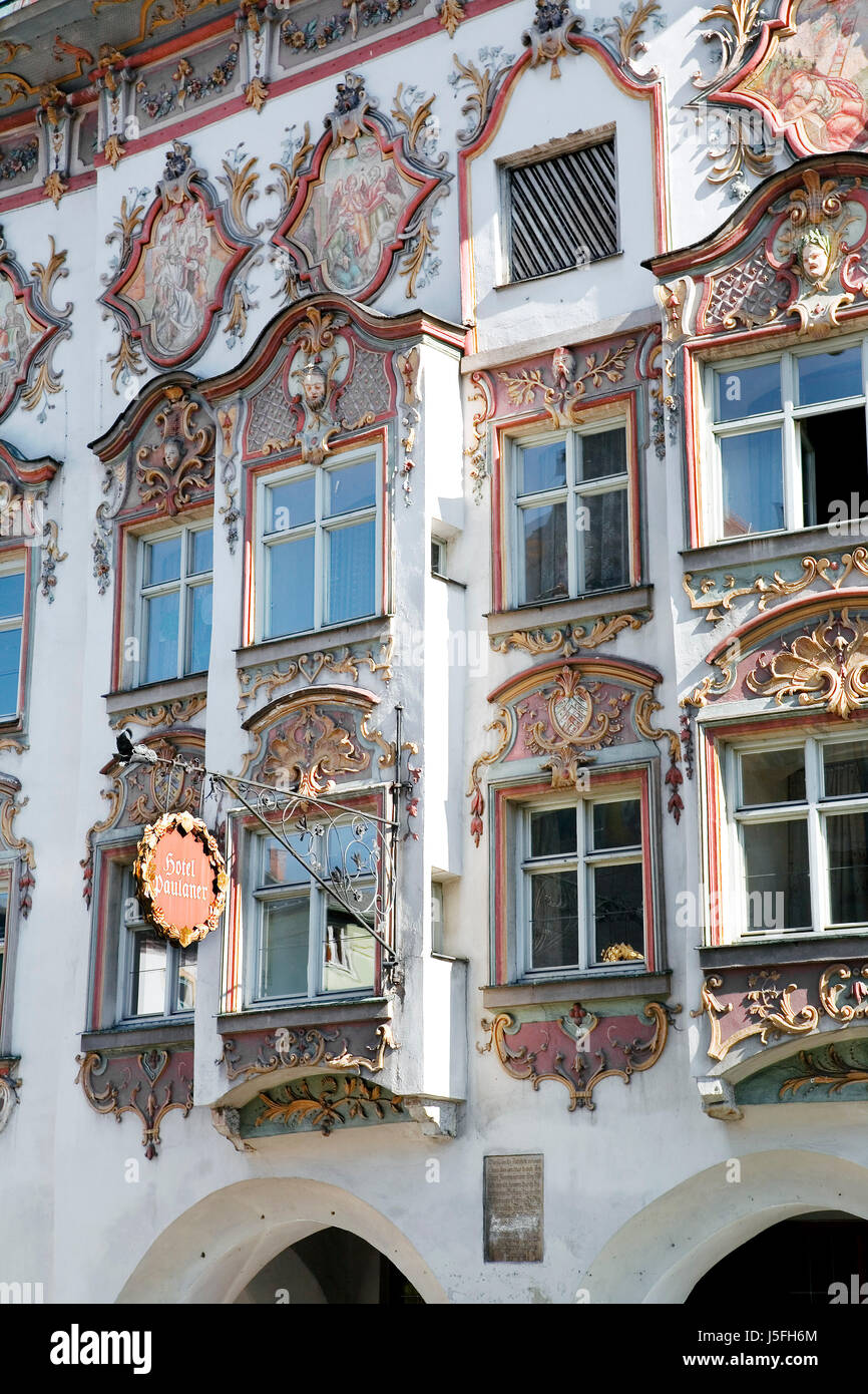 Bavaria Hotel Fassade Marienplatz Stuck Erker Rokoko Kern Gipser ...