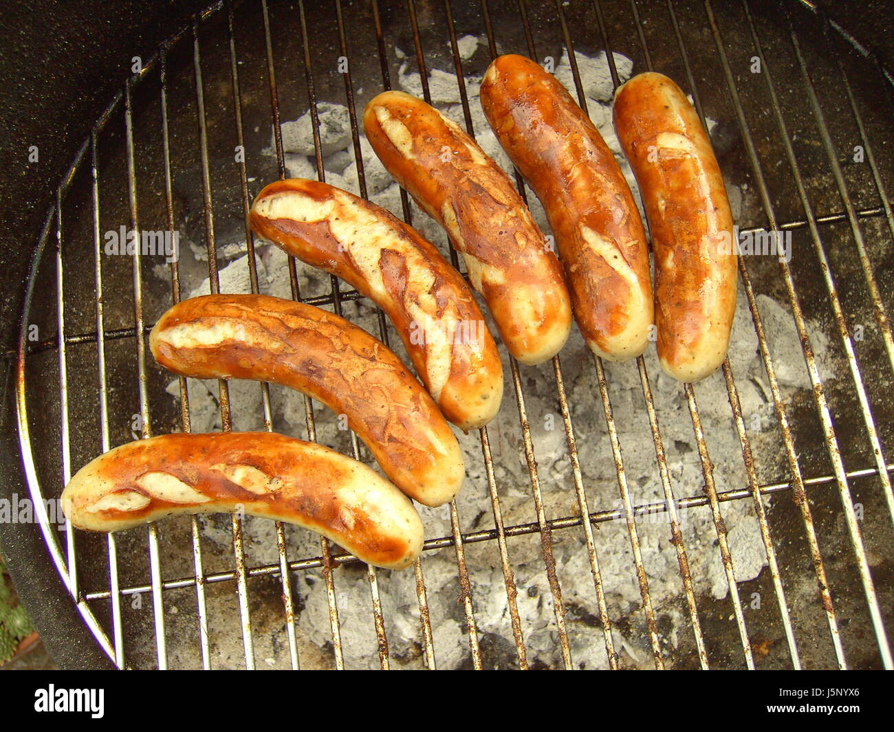 Wurst, Asche, Rost, Grill, Grill, Grill, Holzkohle, Rostbratburst ...