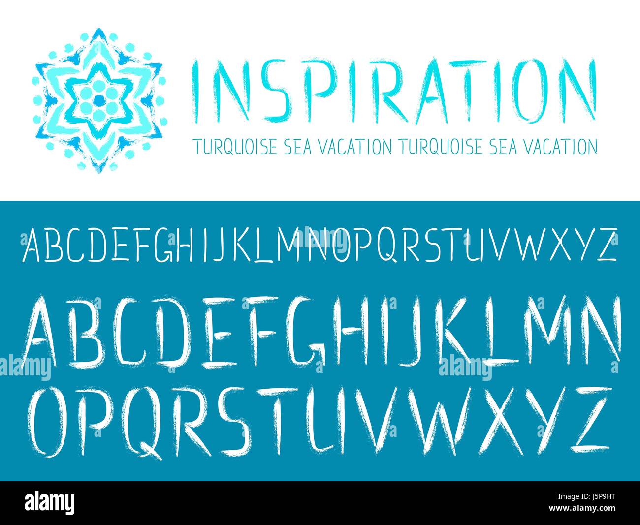 Gemalte Hand gezeichnet ABC Schrift Stock-Vektorgrafik - Alamy