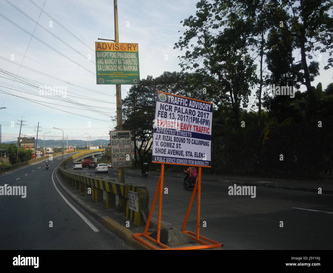 0438 Bau Manila MRT Linie 11 Santolan Marcos Masinag Autobahn Pasig ...