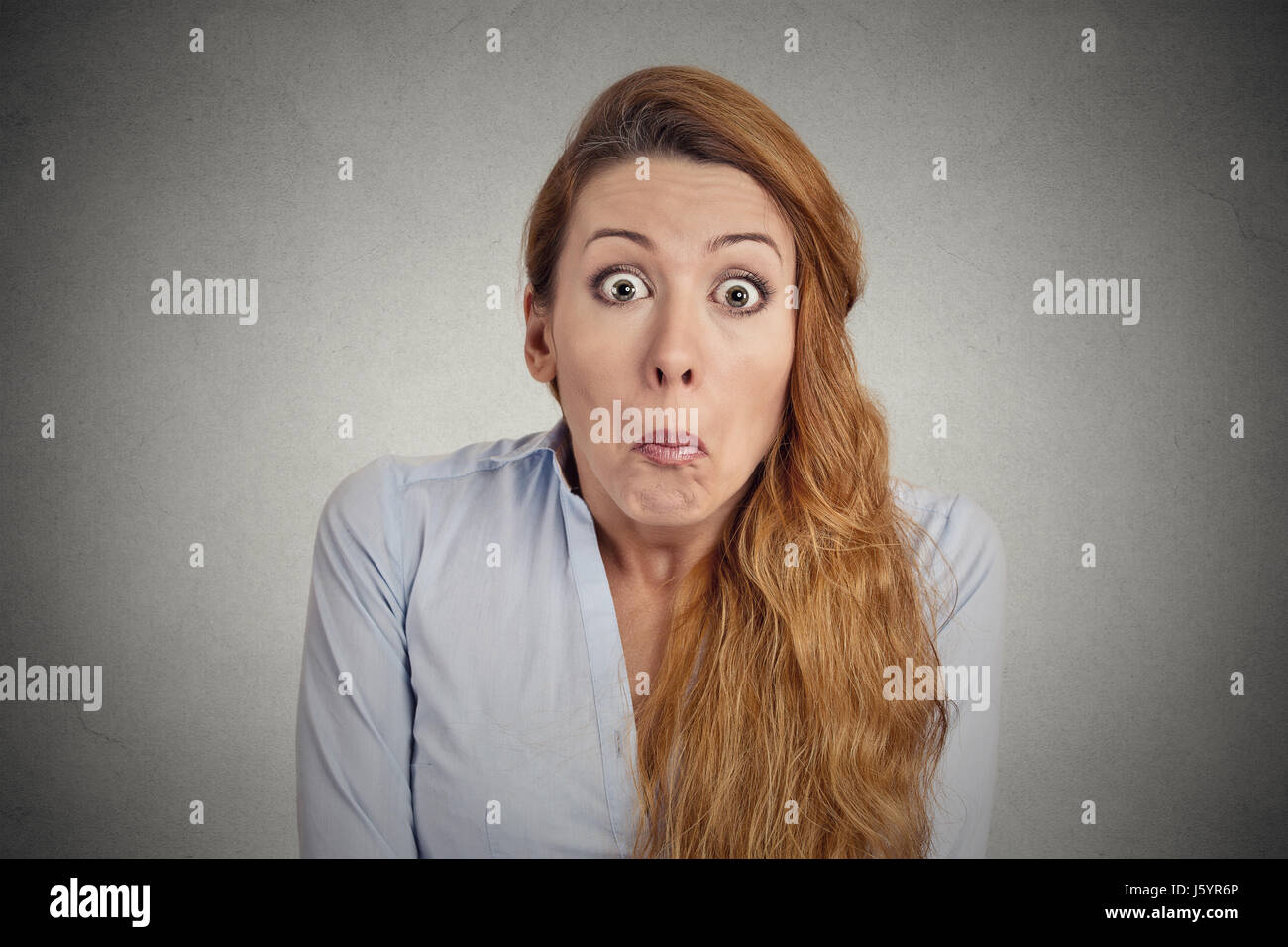 Frau hat keine Ahnung Stockfotografie - Alamy