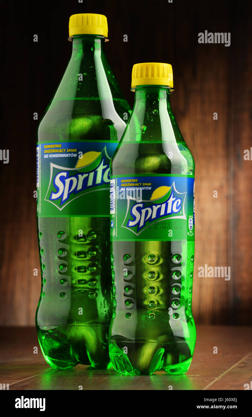 POZNAN, Polen - 13. Oktober 2016: Sprite ist eine Marke der Softdrink ...