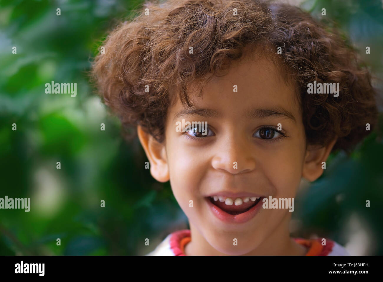 Portrait Hund Mischling Kinder Porträt junge junge männliche junge Kind ...
