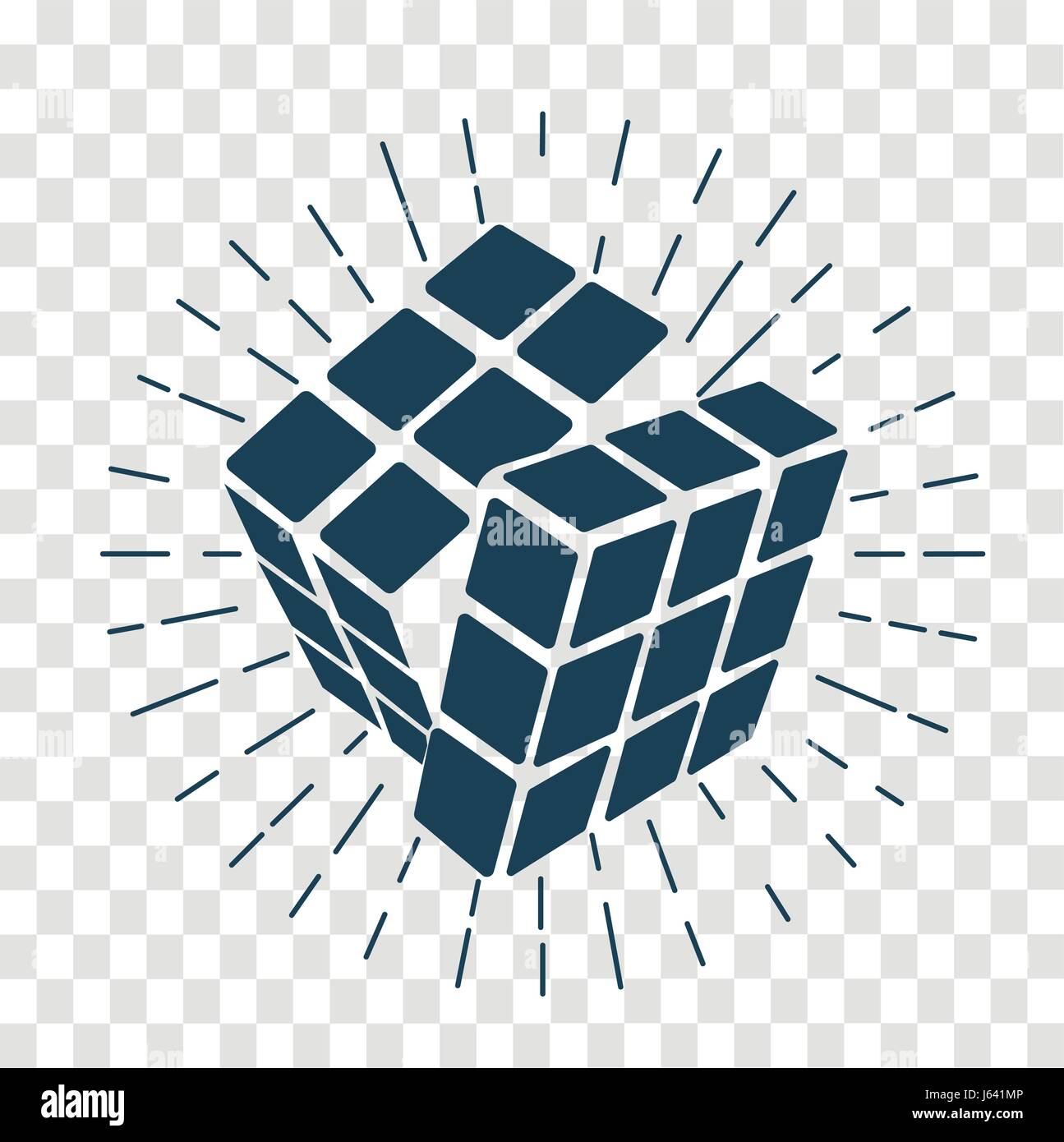 Cube Rubik Symbol, wie ein Konzept, eine pädagogische Spiel Logo ...