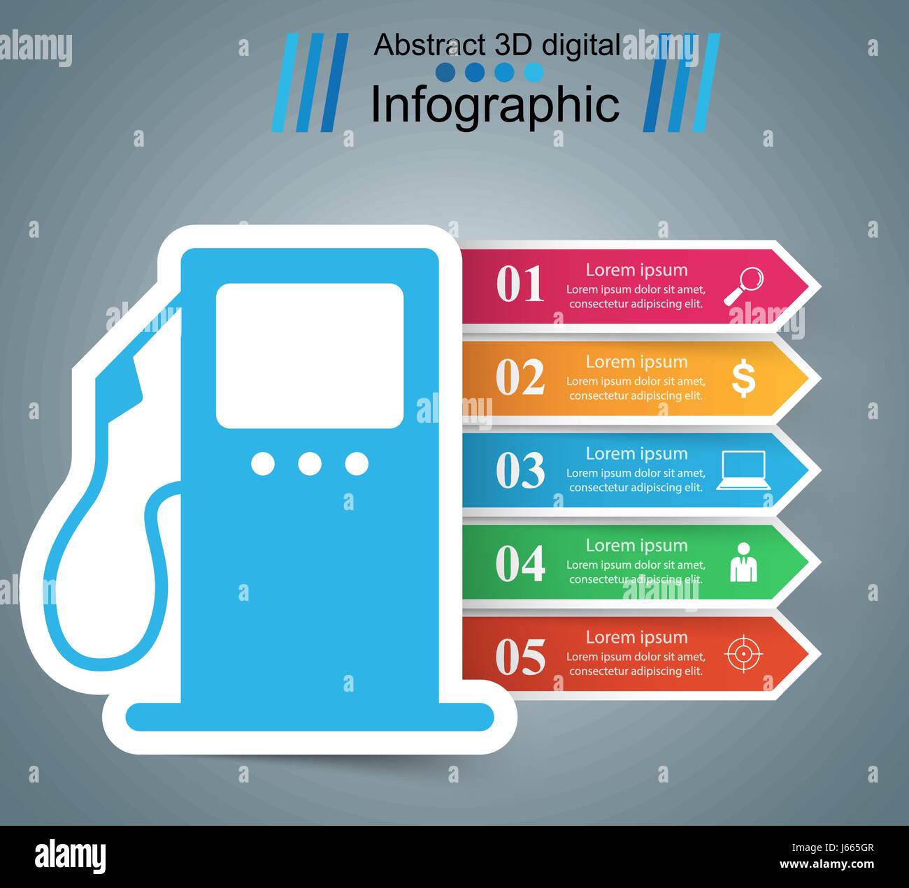 Illustration-Infografik. Benzin, Gas Station-Symbol Stock-Vektorgrafik ...