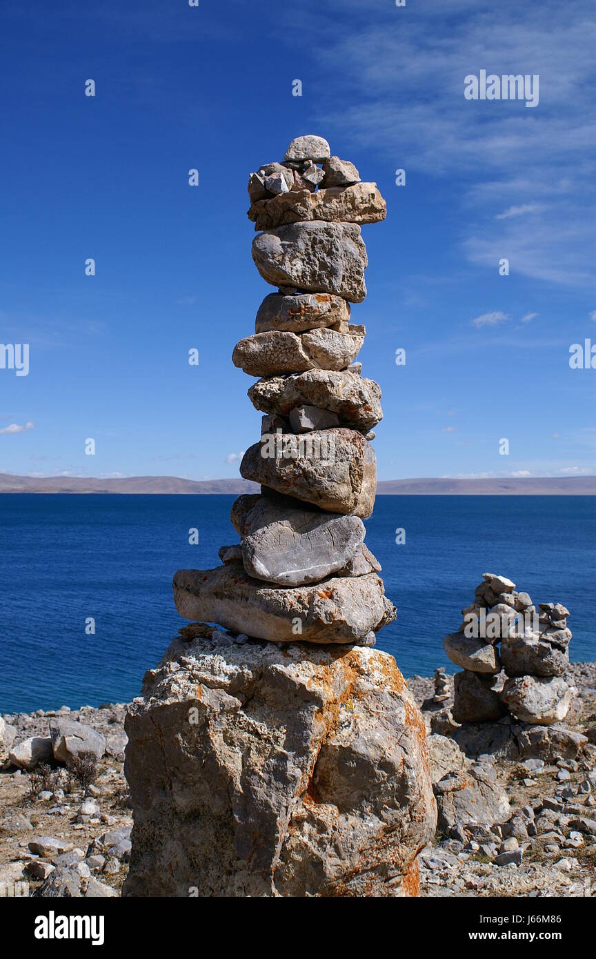 blaue Tibet Firmament Himmel Salzwasser Meer Ozean Wasser Piktogramm ...