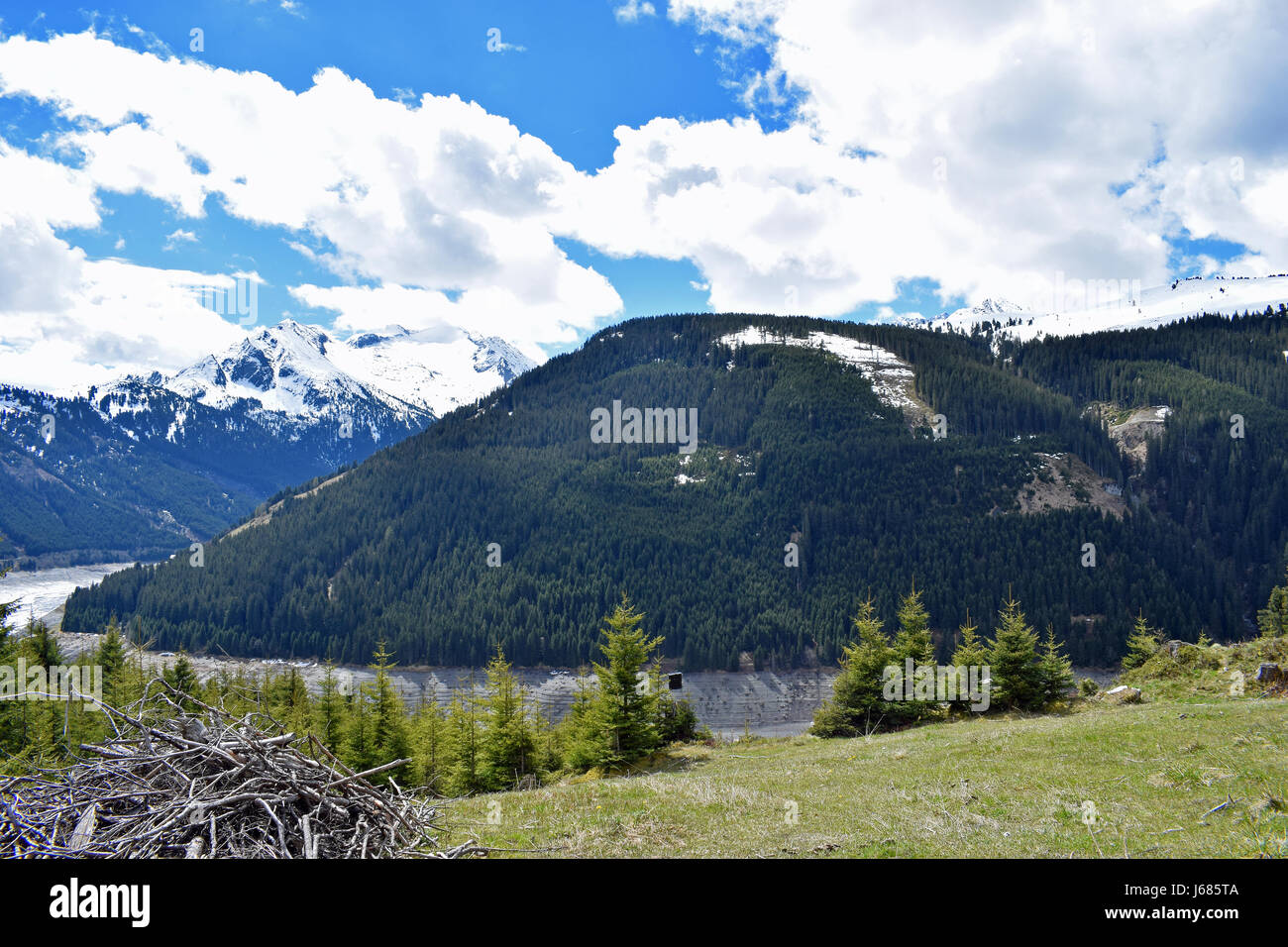 Alpen auf Gerlos Pass Alpenstrasse (B165), Österreich Stockfotografie ...