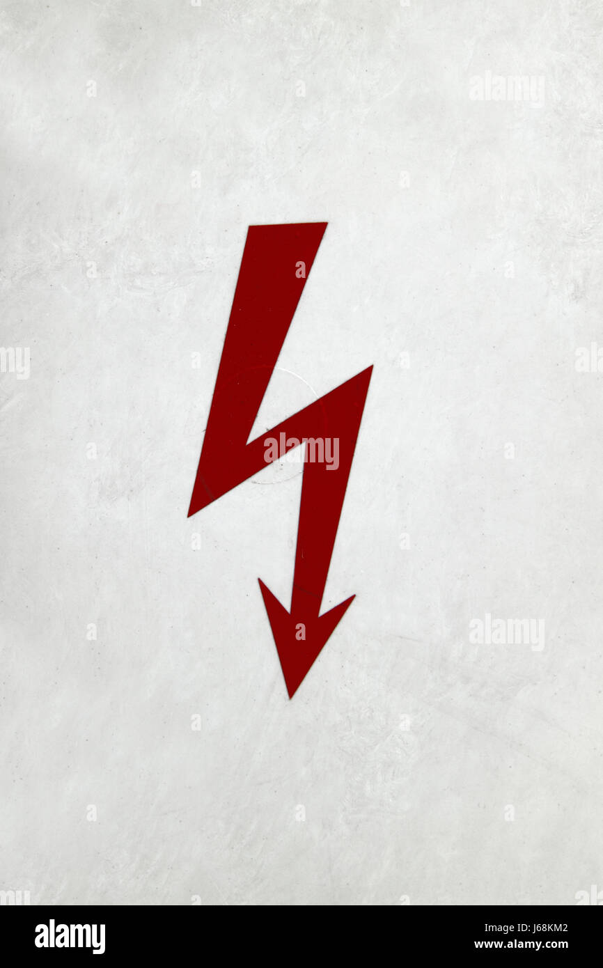 Zeichen signalisieren Energie macht Strom Strom Hochspannung Piktogramm ...