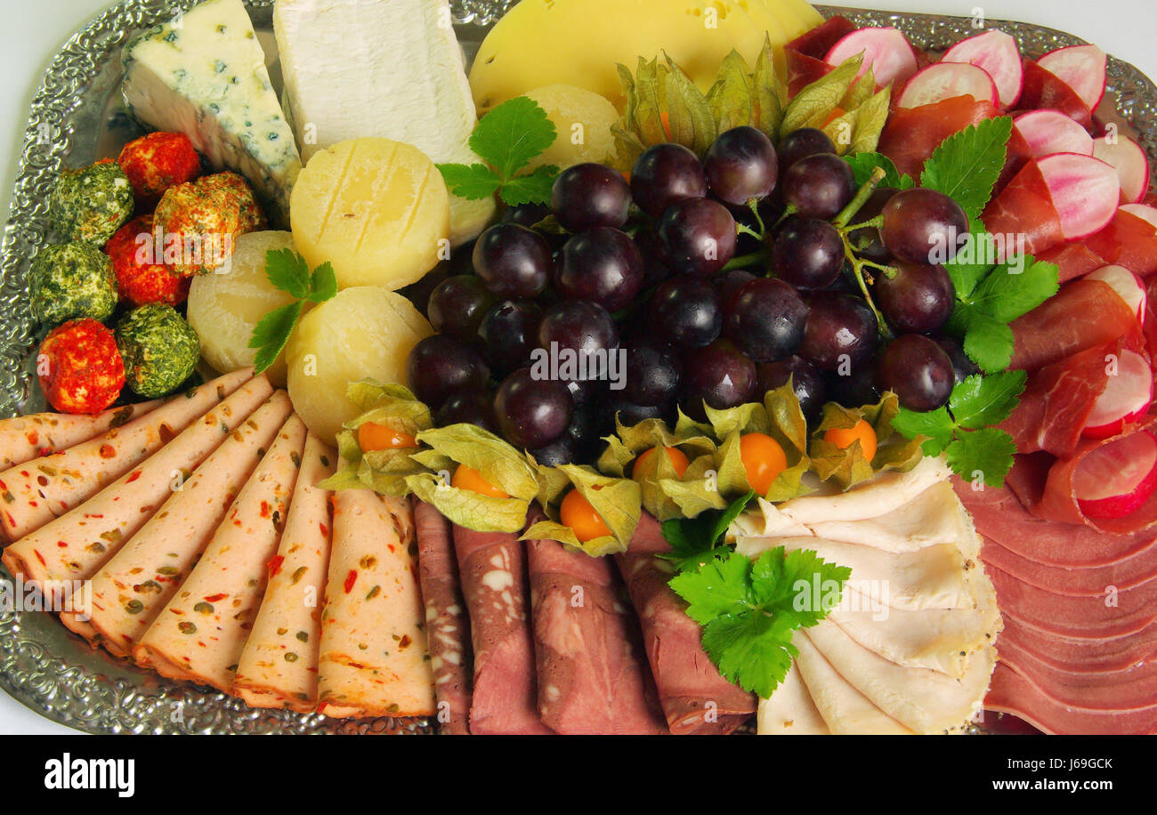 Bankett Sideboard Buffet Salat kalte Scheibe Party fest Dekoration ...