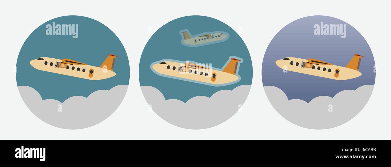 Oldtimer Pkw Turboprop Flugzeug-Symbol-Vektor-Illustration Stock ...