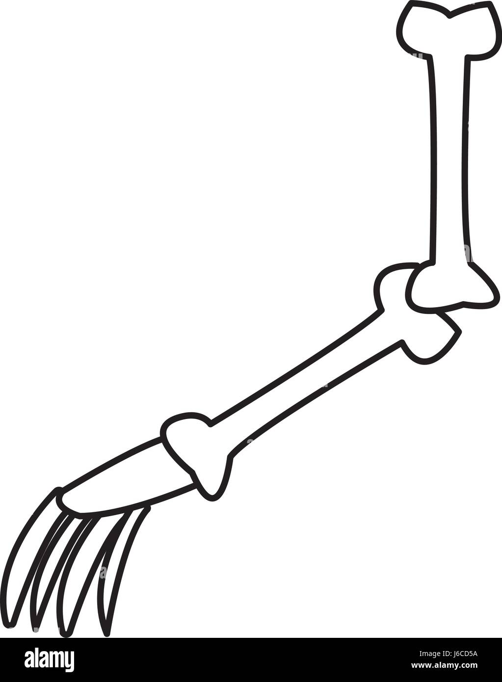 Cartoon Arm Knochen Teil Skelett comic Stock-Vektorgrafik - Alamy