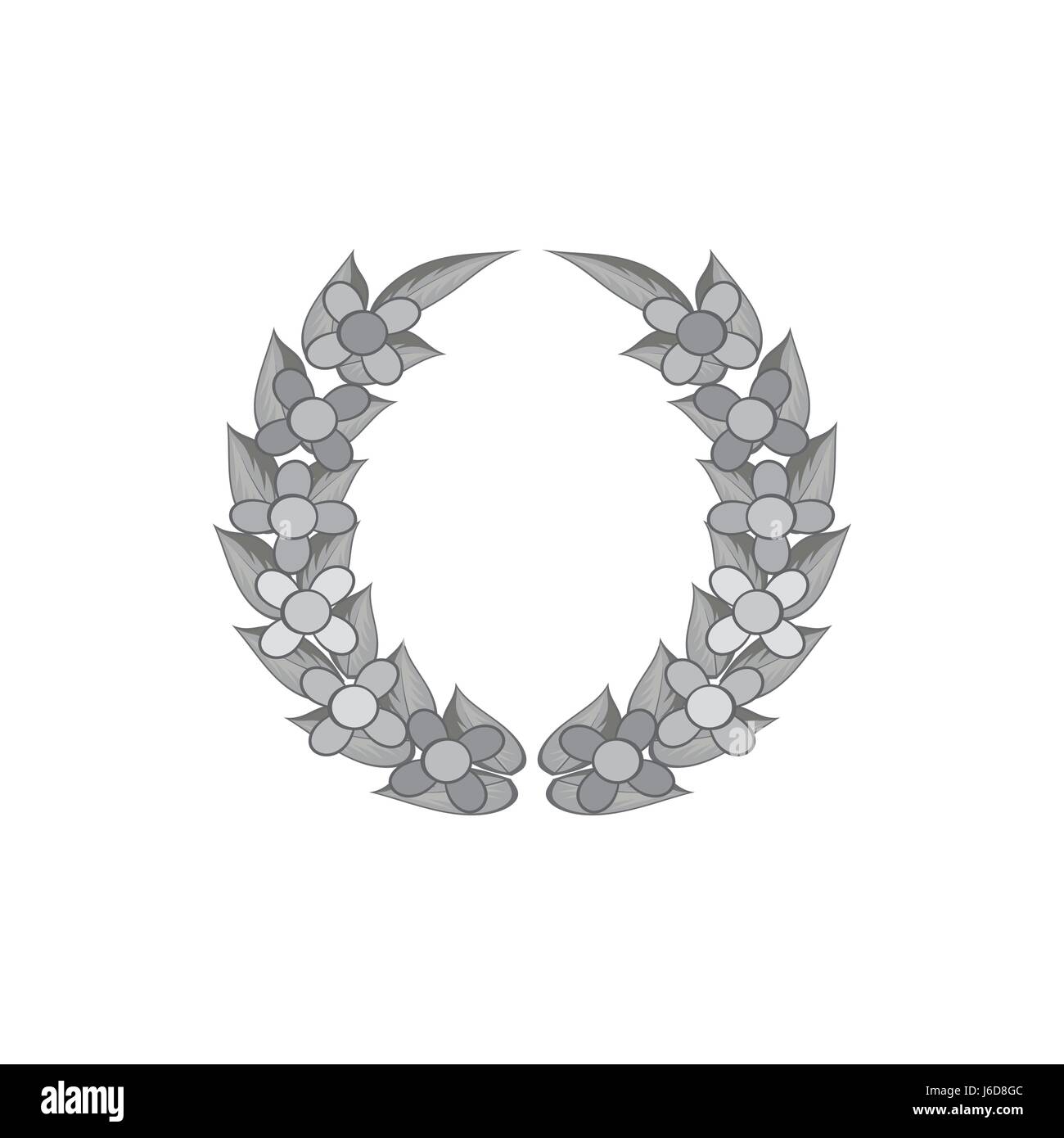 Beerdigung Kranz Symbol, schwarz Stil Monochrom Stock-Vektorgrafik - Alamy