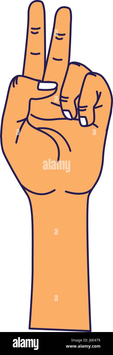 Hand mit Mittelfinger und Fingerabdruck-Symbol Stock-Vektorgrafik - Alamy