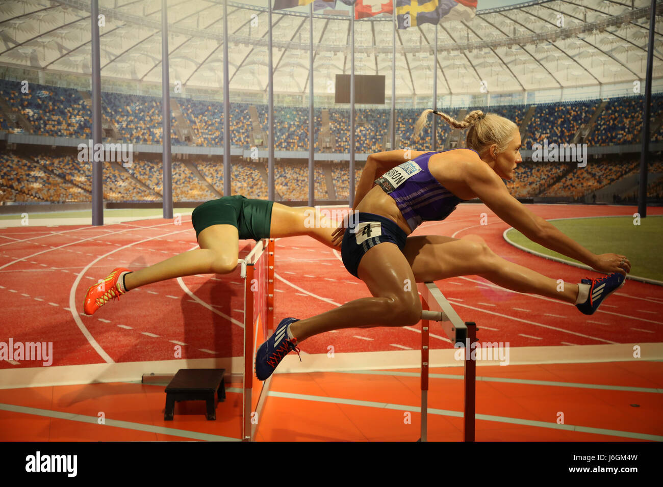Wachs Figuren der Sportler bei Madame Tussauds, Sydney Stockfotografie ...