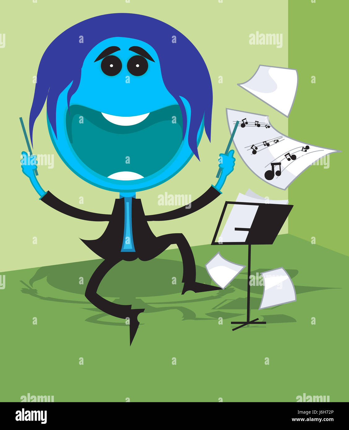 Comic-Musiker Noten Bild Foto Bild Kopie Abzug Begeisterung ...