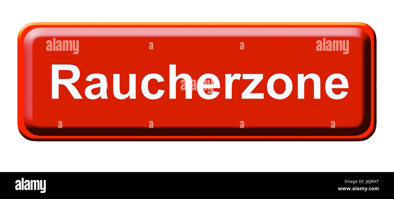 Schaltfläche "Zone gekennzeichnet Raucher Hauch Rauch Rauchen ...