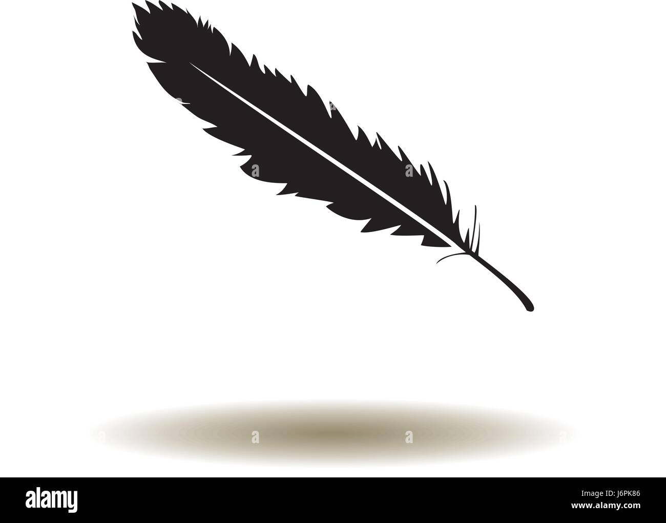 Vektor-Illustration eines Feder-Symbols isoliert auf weißem Hintergrund ...