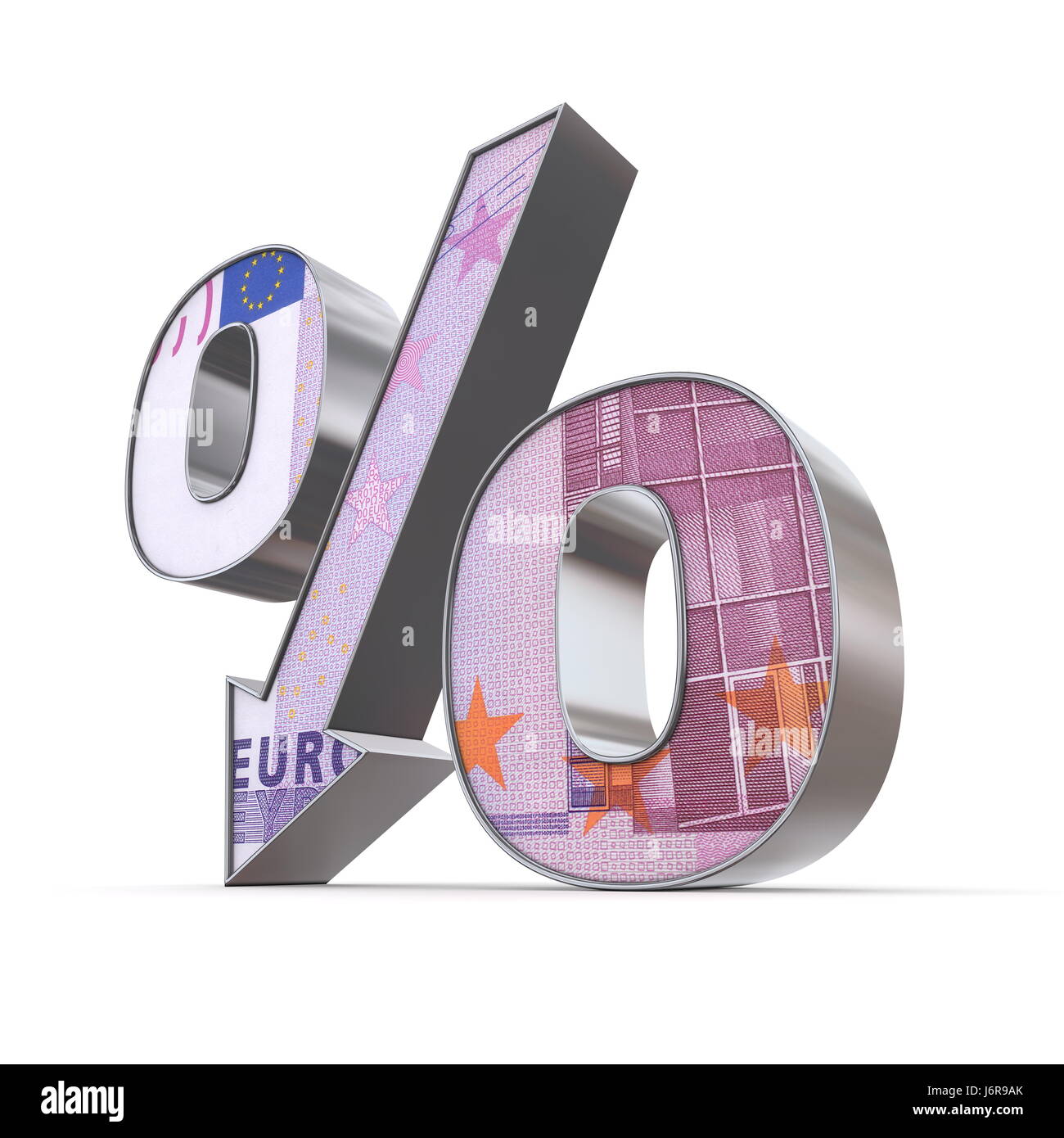 Euro auf metallischen Zeichen Prozent Piktogramm Symbol Piktogramm ...