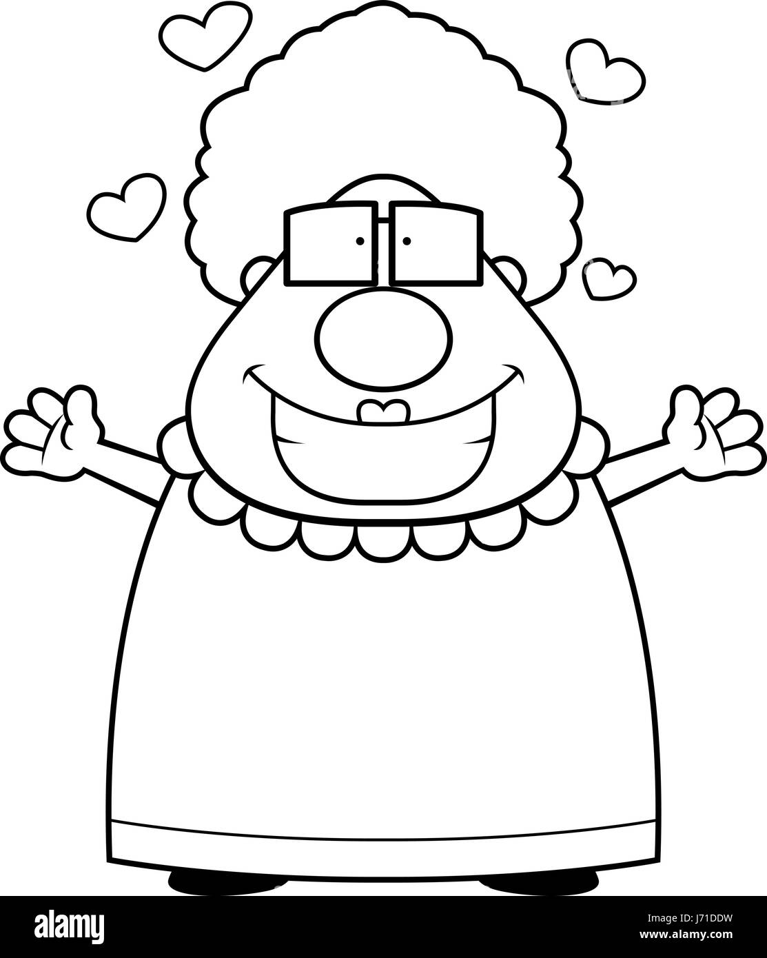 Cartoon oma Stock-Vektorgrafiken kaufen - Alamy