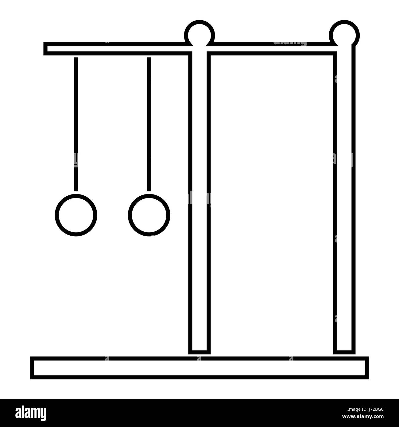 Reck mit Ringe Symbol, Umriss-Stil Stock-Vektorgrafik - Alamy