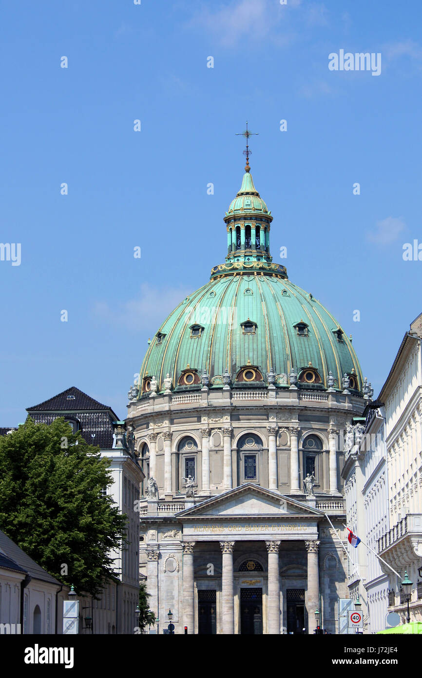 Kirchenkuppel Marmor Sandstein Kopenhagen Turm Kirche Statue Domkuppel ...