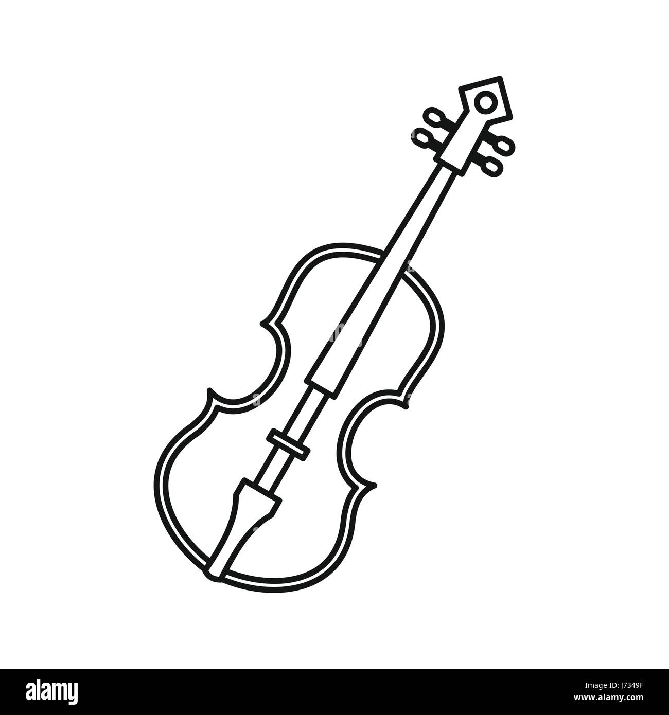Cello-Symbol im Umriss-Stil Stock-Vektorgrafik - Alamy