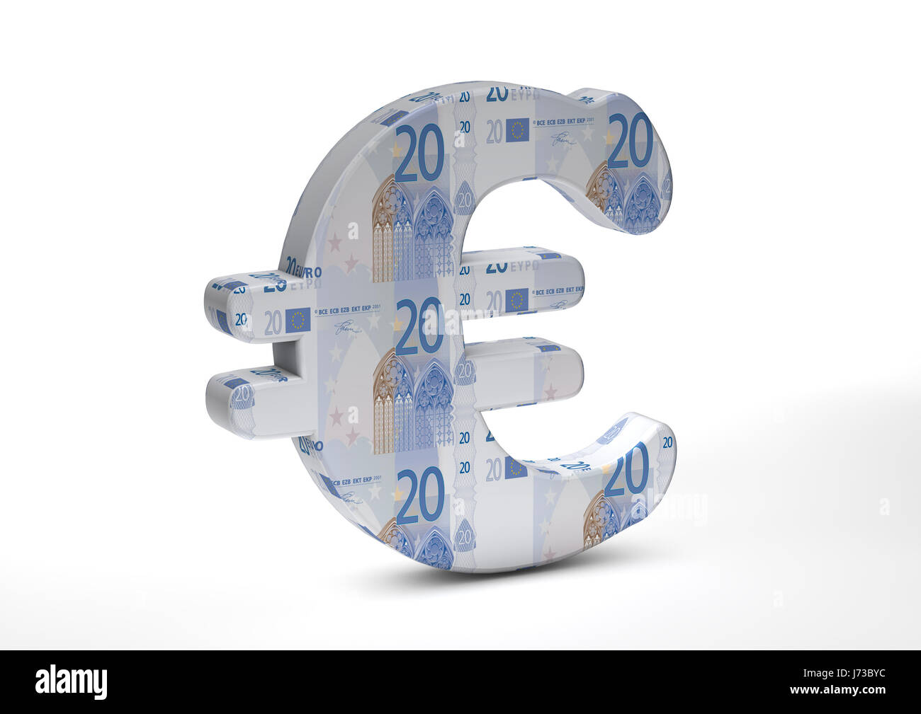 Währung Euro Geldschein zwanzig Piktogramm Symbol Piktogramm Handel ...