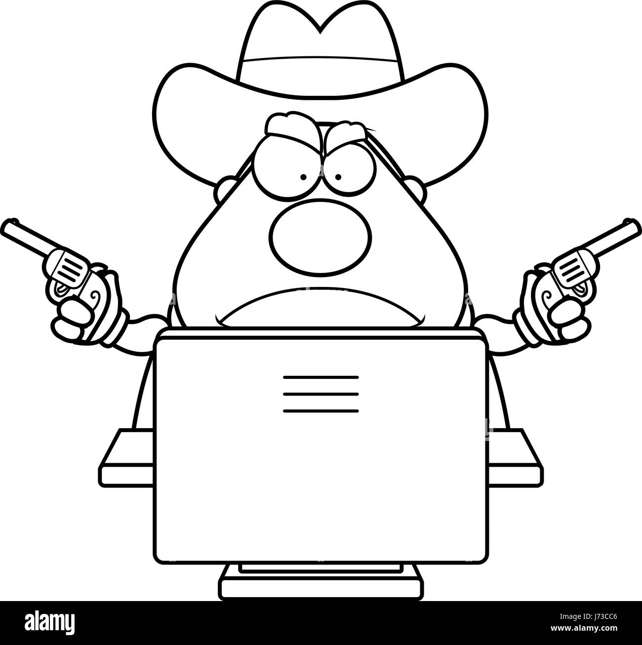 Pistolen cartoon Schwarzweiß-Stockfotos und -bilder - Alamy