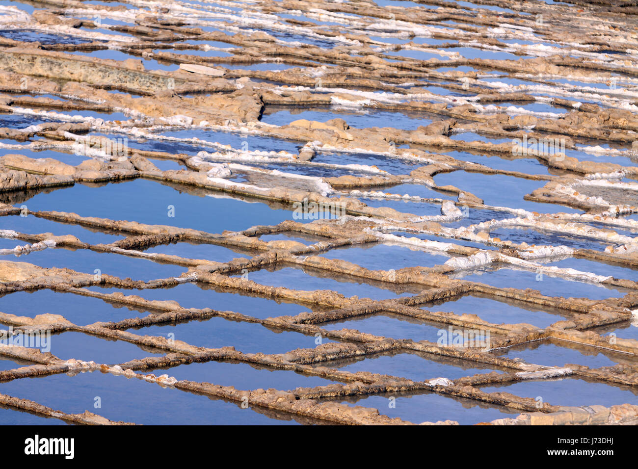 Salz Malta getrennt Meer Wasser Verdunstung Salzgewinnung Becken Becken ...