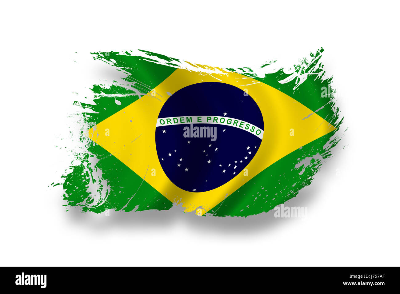 Flagge Brasilien Nationalflagge Schlag Brasilien nationalen Piktogramm ...