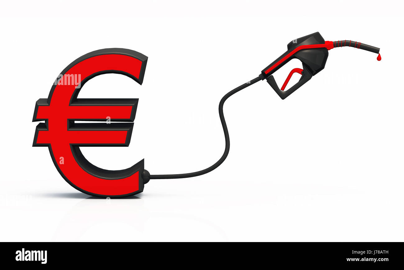 Euro tippen Piktogramm Symbol Piktogramm Handel Symbol Öl rot Öle Geld ...