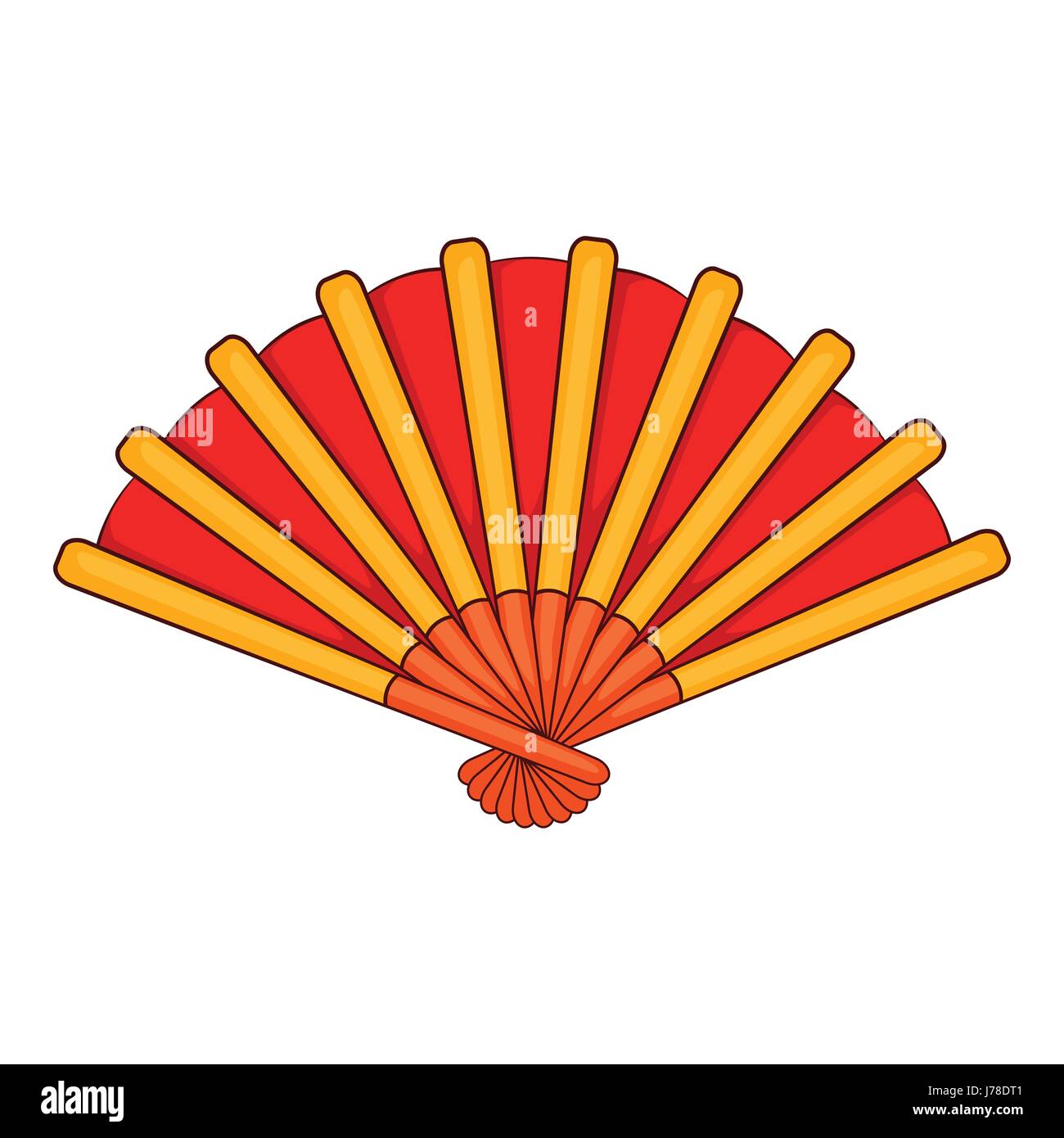 Spitzen Fächer weiß-Symbol im Cartoon-Stil, die isoliert auf weißem ...