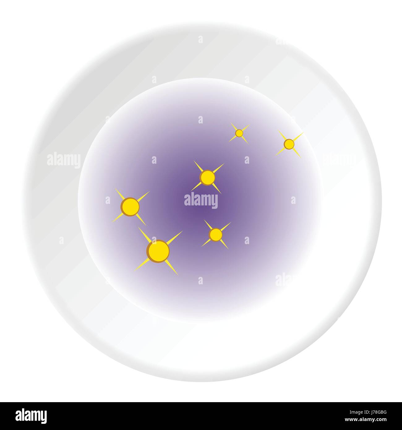 Nebel-Symbol im Cartoon-Stil auf weißen Kreis Hintergrund. Raum-Symbol ...