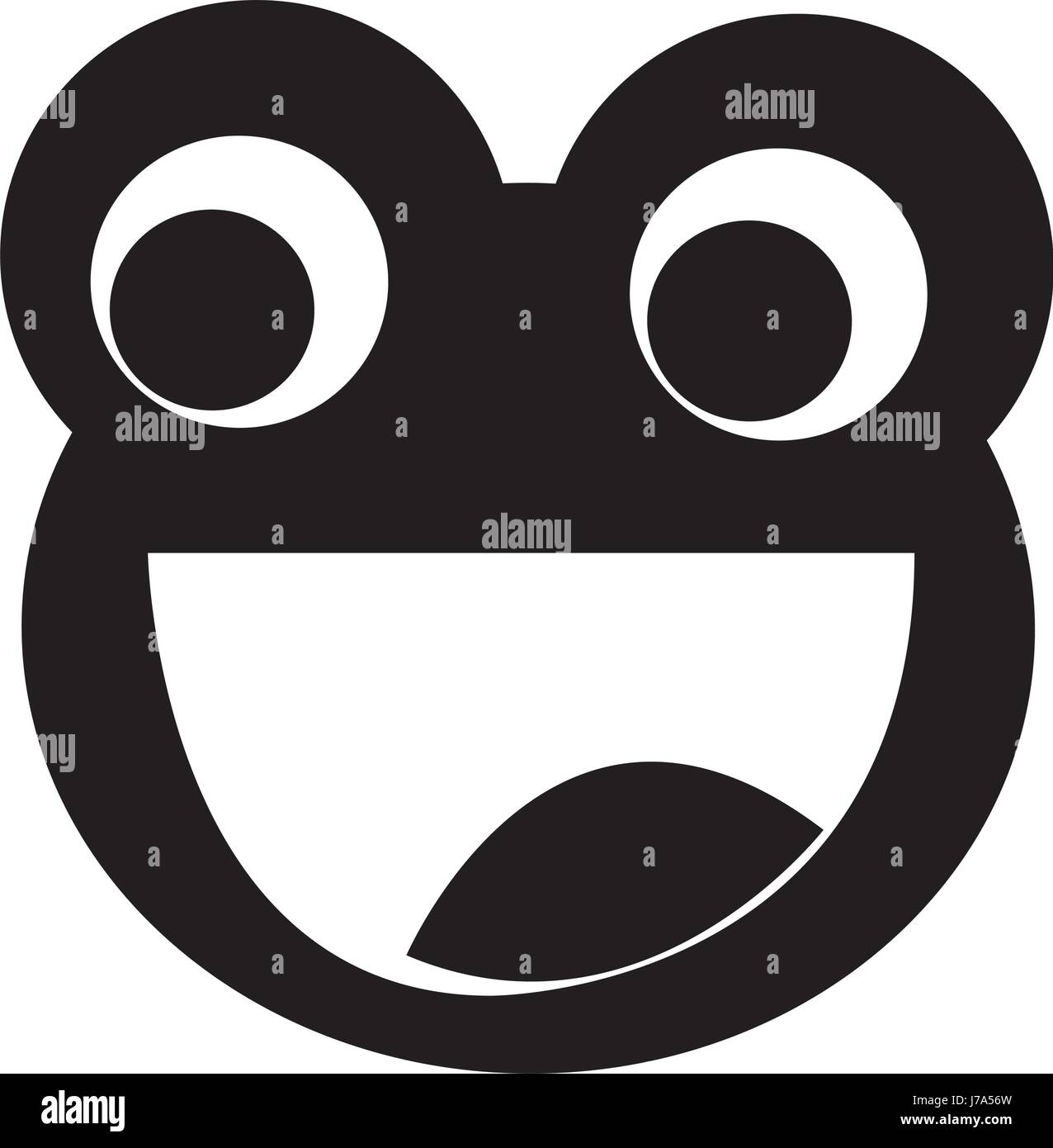 Comic-Frosch Zeichen Symbol Stock-Vektorgrafik - Alamy