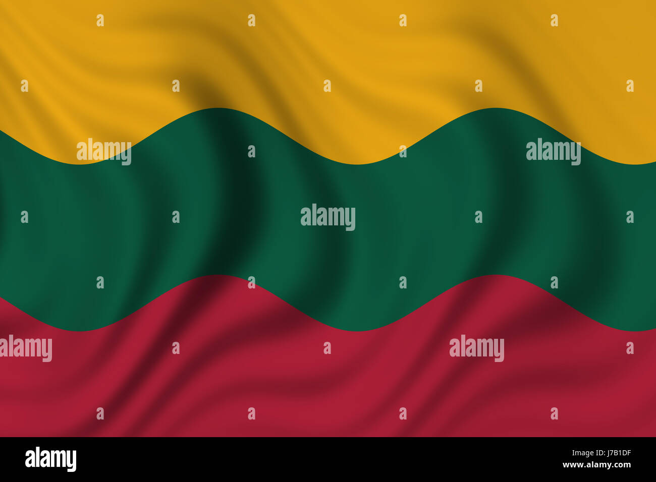 Flagge Litauens Nationalflagge Schlag Litauen nationale Piktogramm ...