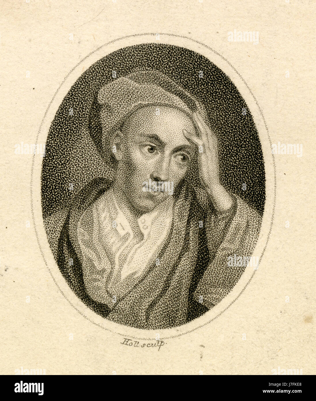 Antike c1840 Gravur, Alexander Pope. Alexander Pope (1688-1744) war ein ...
