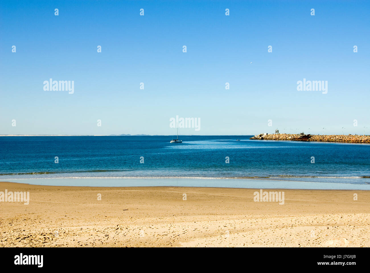 blauer Strand am Meer, den Strand Meer Sommer "Wellenlinien" sommerlich ...