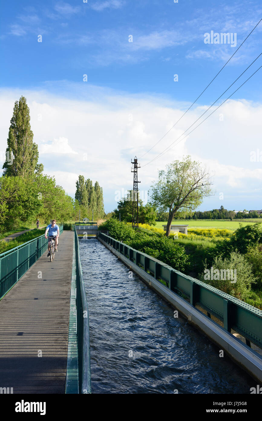 Wiener Neustädter Kanal (Wiener Neustädter Kanal), Radfahrer, Radweg ...