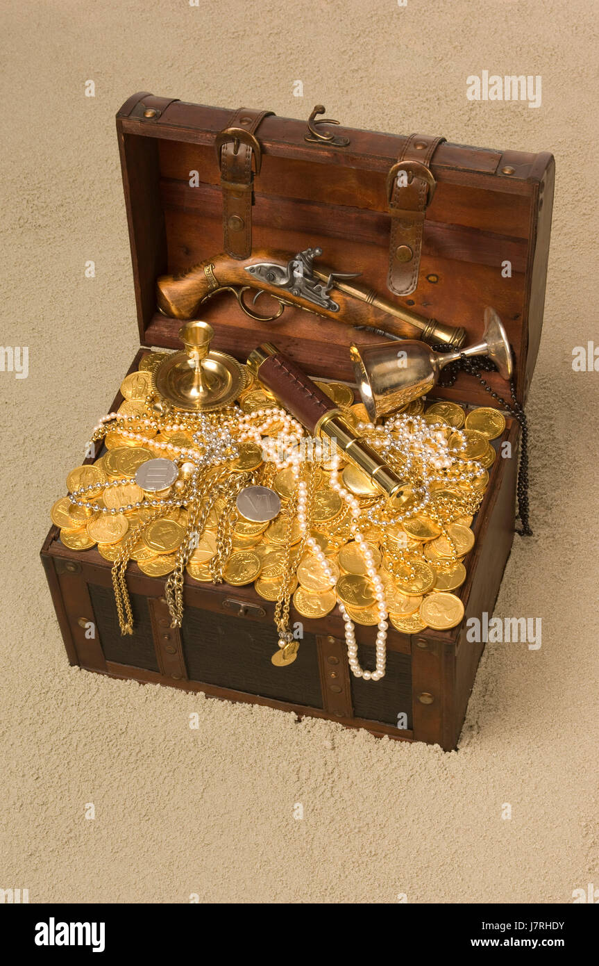 Schmuck Schmuck Münzen Schatz Piraten Schatz Brust gold Schmuck Schmuck ...