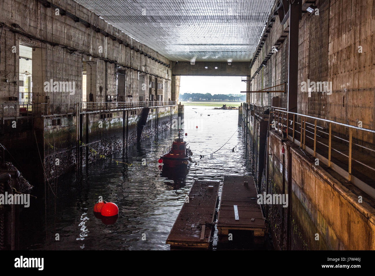 Zweiten Weltkrieg u-Boot-pen im Bunker Keroman III, Lorient u-Boot ...