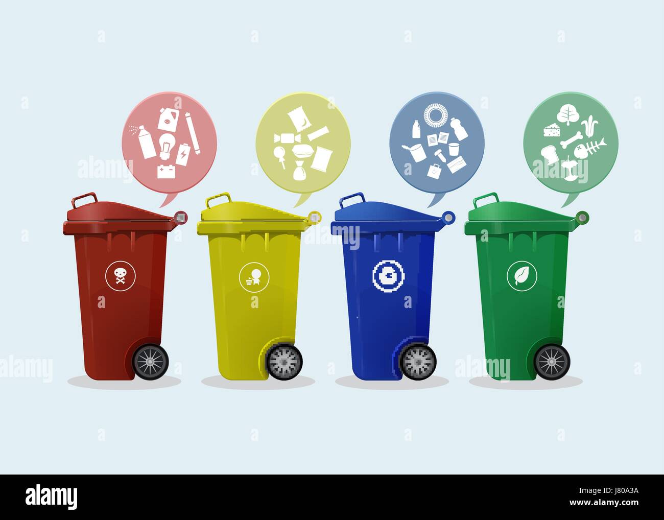 Recycling bin bins Stock-Vektorgrafiken kaufen - Alamy