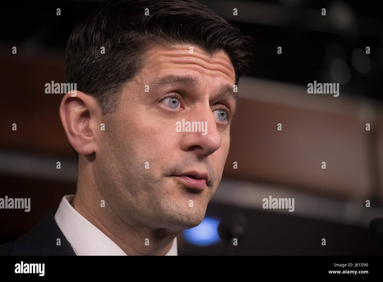 Haus Sprecher Paul Ryan (R -Wis) hält seine wöchentlichen ...