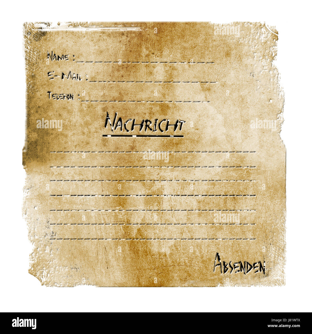 Pergament pergament Ausgeschnittene Stockfotos und -bilder - Alamy