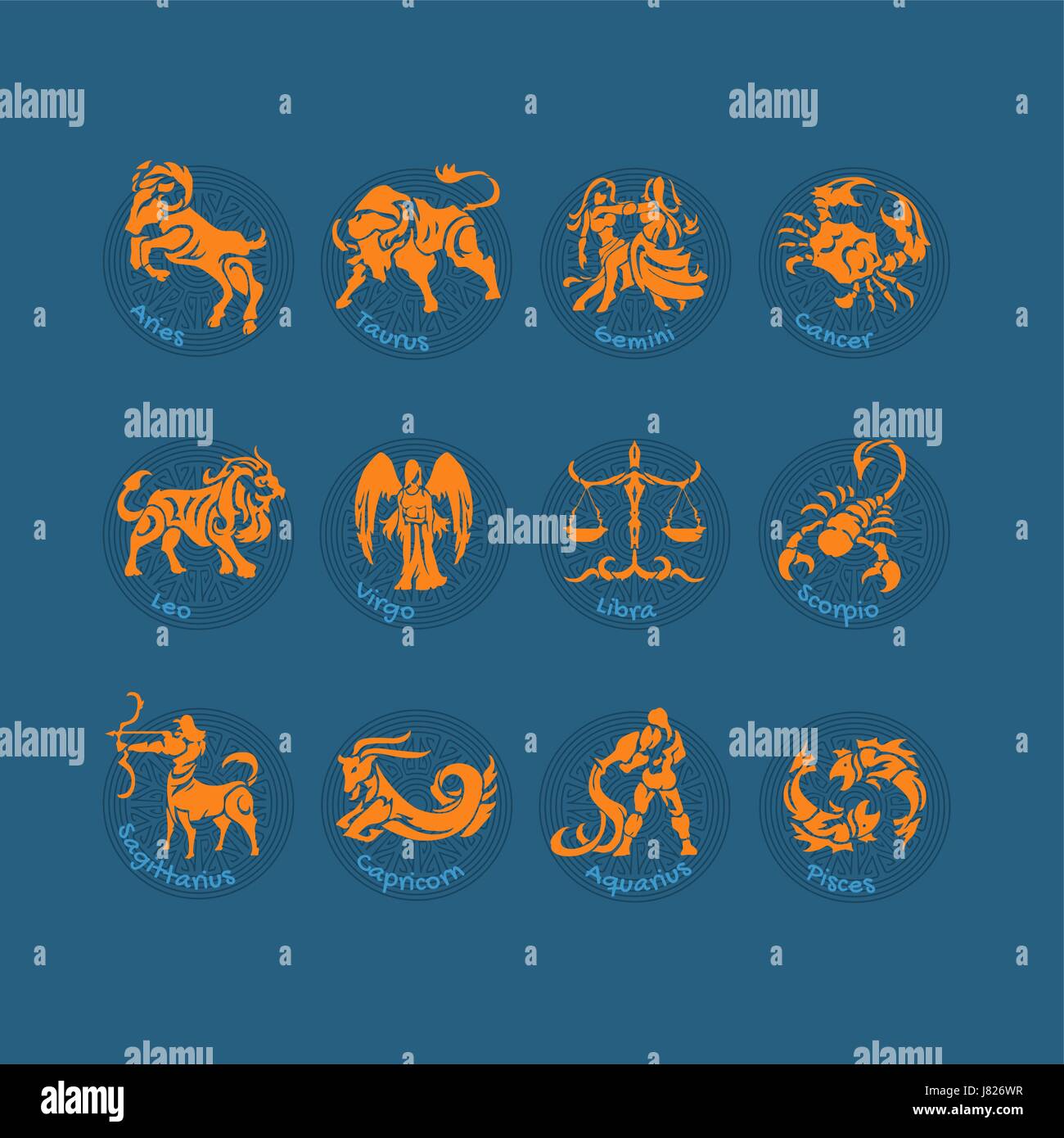 Sternzeichen Vektor Icon-set Stock-Vektorgrafik - Alamy