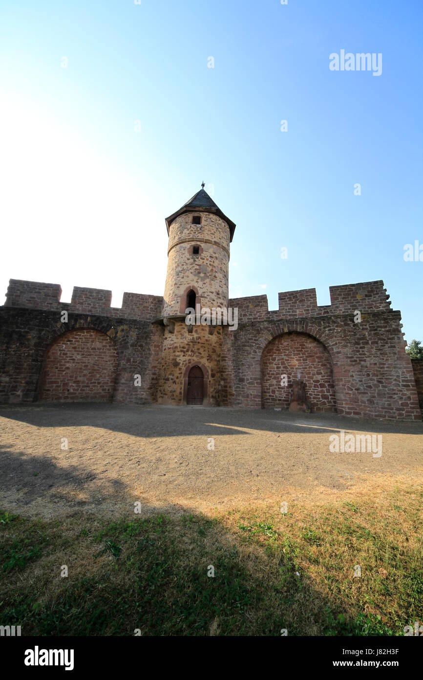 historischen Hessen Hexen alte blaue Turm historisches Denkmal Stein ...