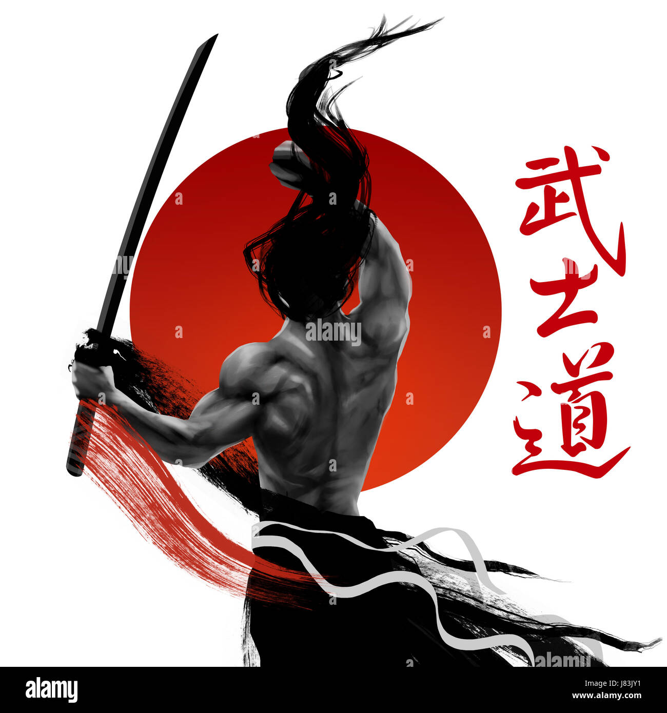 Samurai krieger illustration -Fotos und -Bildmaterial in hoher Auflösung – Alamy
