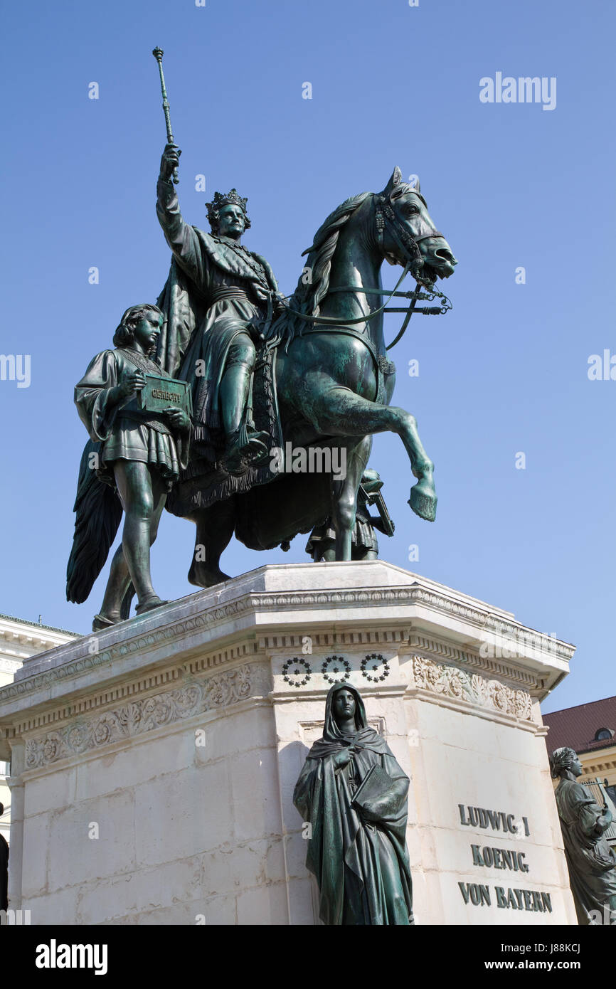 Monument Ludwig King Bavaria Munich Stockfotos und -bilder Kaufen - Alamy