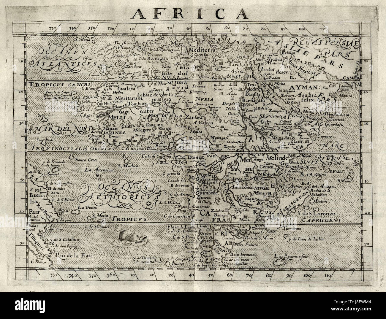 Karte von afrika leo africanus -Fotos und -Bildmaterial in hoher ...